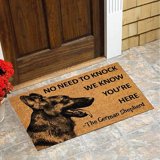 AURIGATE Doormat Funny Doormat German Shepherd Entrance Floor Mat ...
