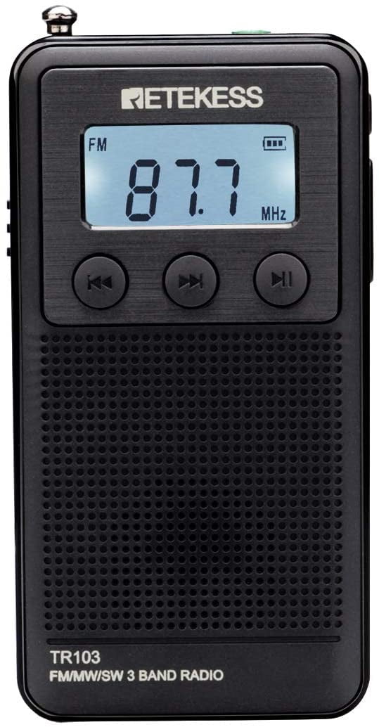 Retekess TR103 Pocket Radio AM FM, Portable Shortwave Radio, Support TF ...