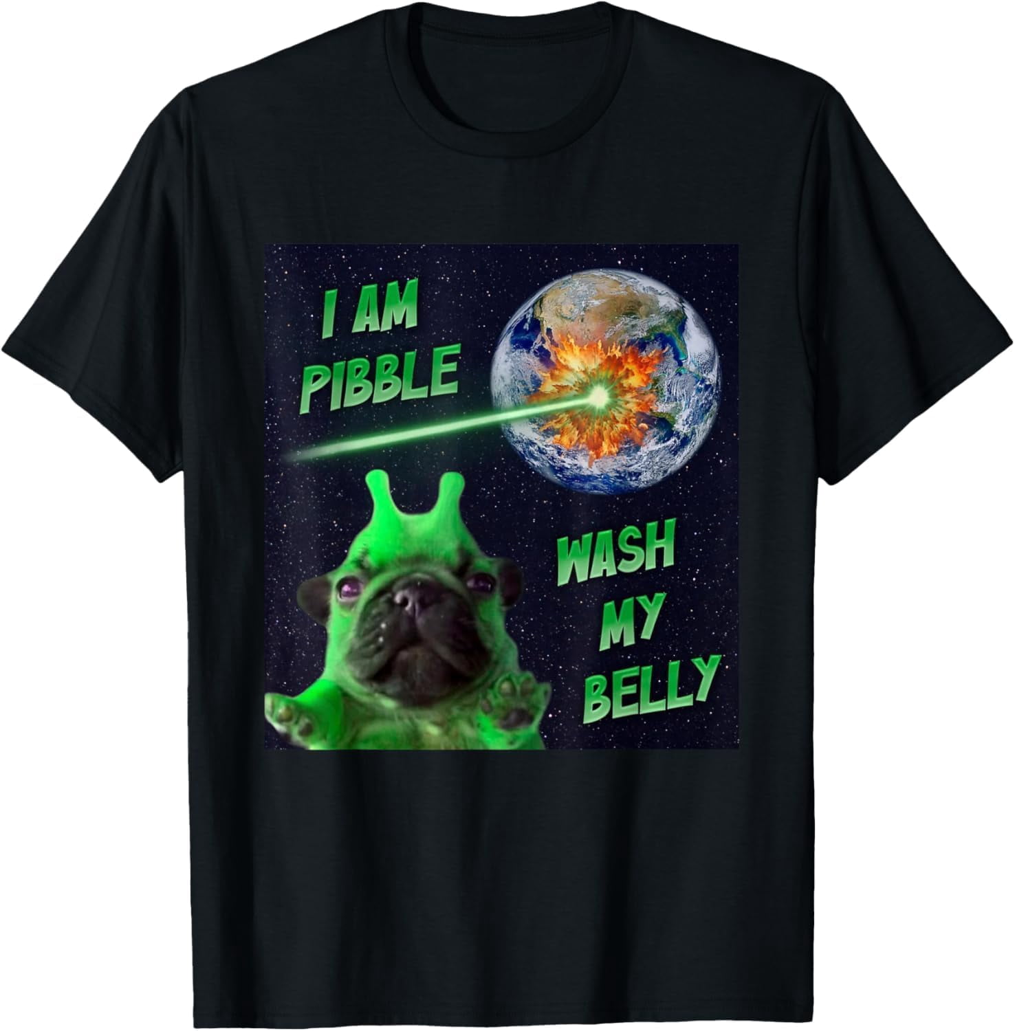 Alien Pibble Funny Brainrot Dog Meme Space I Am Pibble Camiseta ...