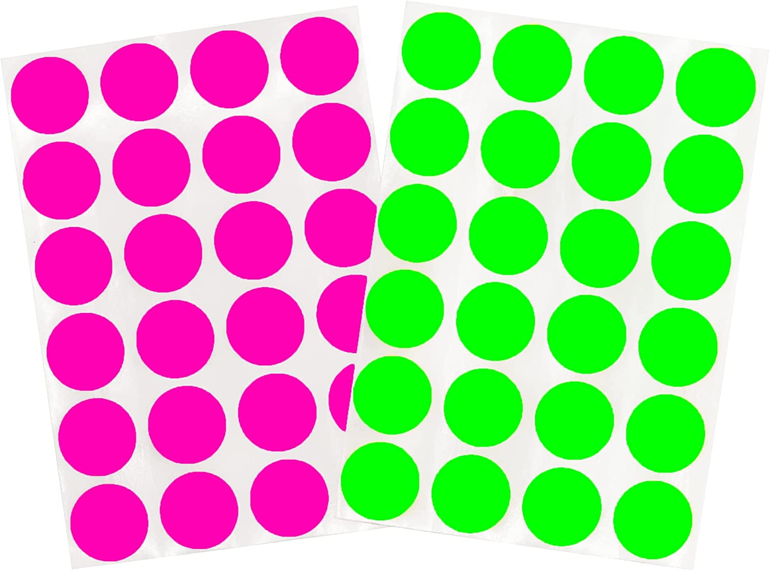 0.75 Inch Color Code Dot Labels on Sheets, 2 Colors, 1200 Stickers per ...