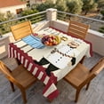 Fun Chef Cutlery Gourmet Table Cloth 54x54in, Waterproof Square ...