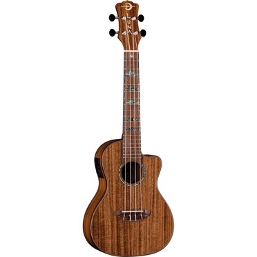 Luna Dolphin Cutaway Maple Top Concert Body Ukulele - Translucent Blue ...
