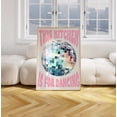 ARTVORA Retro Pink Disco Ball Kitchen Dancing Print Trendy Wall Art ...