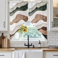 Abstract Wave Texture Swag Curtain Valance for Window 2 Panels Vintage ...