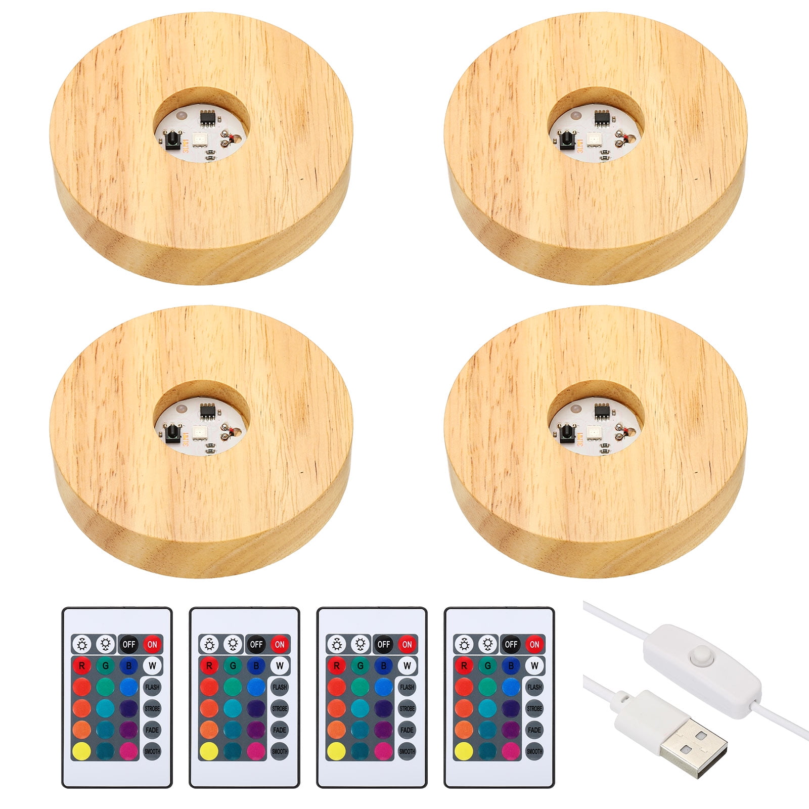 Click here for Unique Bargains Wooden Light Stand Base Led Lights... prices