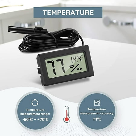 Betterlifefg-3 Pieces Digital Thermometer Hygrometer With External ...
