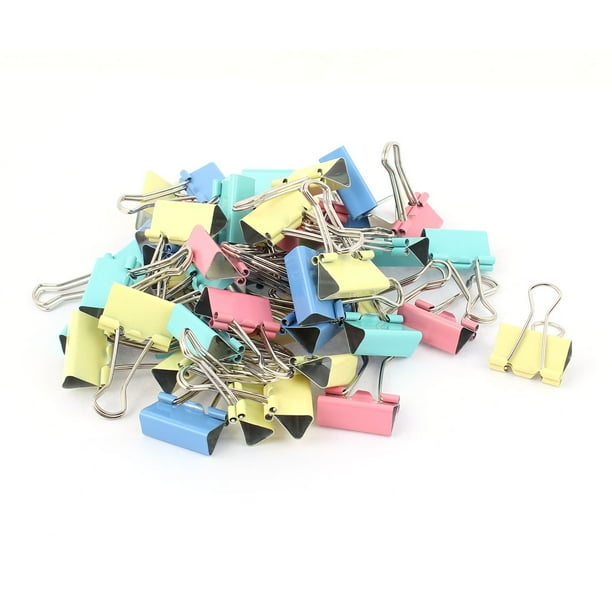 Unique Bargains Office 25mm Wide Paper File Ticket Spring Binder Clips ...