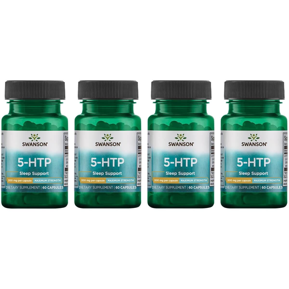 Swanson 5-Htp - Maximum Strength 200 mg 60 Caps 4 Pack - Walmart.com