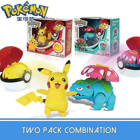Pokemon Toys Set Pocket Monster Pikachu Deformed Action Figure Dragon ...