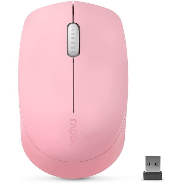 Rapoo Pink Wireless Mouse, Multi Device Silent Bluetooth Mouse(BT3.0 ...