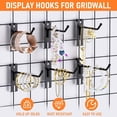 60Pcs Sturdy Black Gridwall Hooks, 2/4/6 Inch Mixed Sizes, Heavy Duty ...