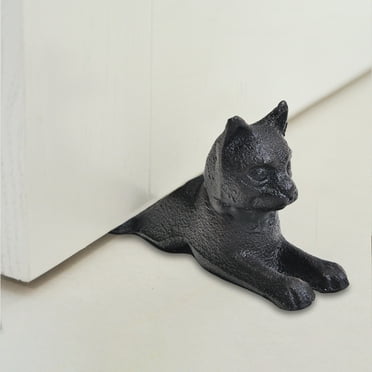 3D Cat Fabric Weighted Bag Door Stop 2.3 lbs Black White - Walmart.com