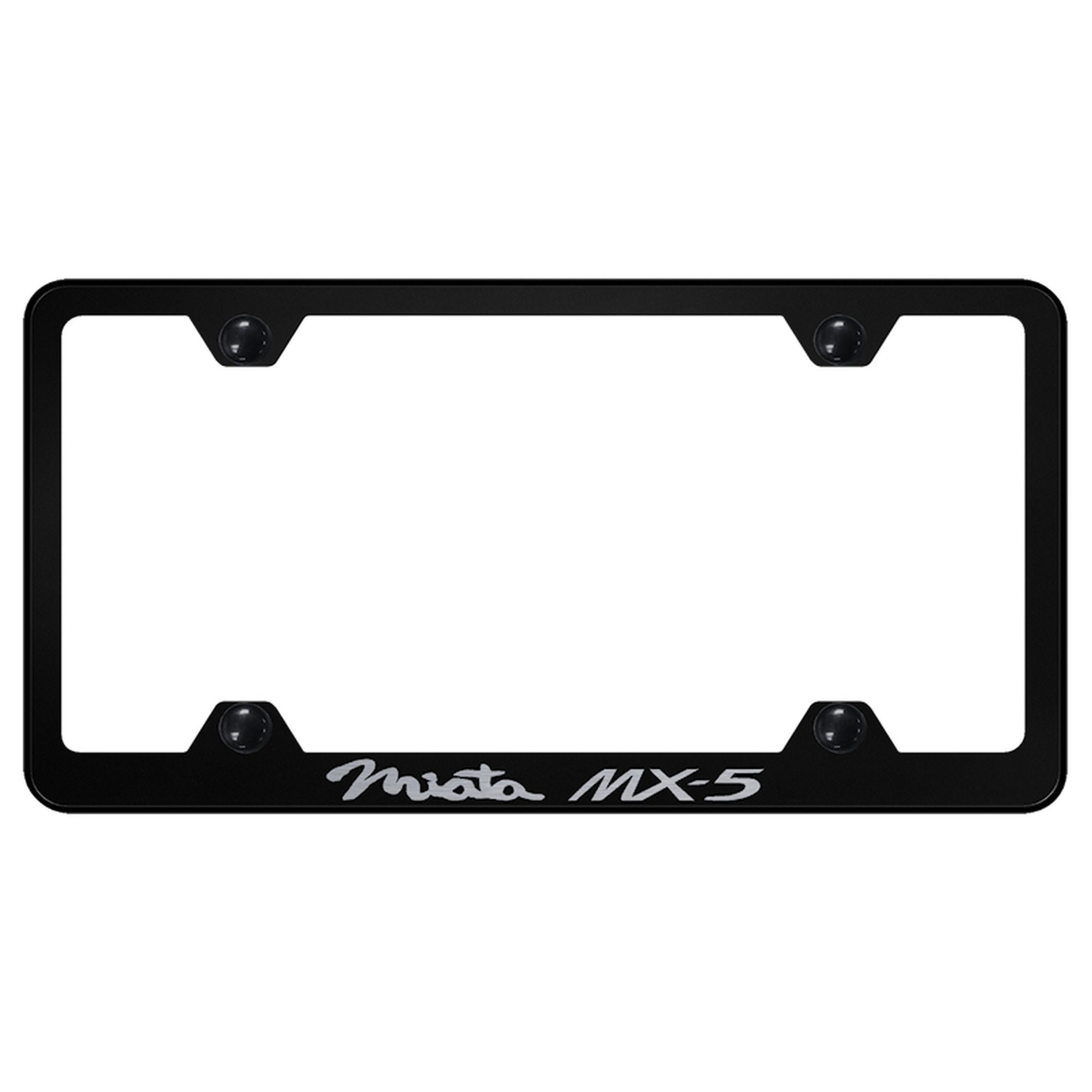 Mazda Miata MX-5 Laser Etched Logo Wide Body License Plate Frame (Black ...