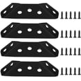 24PCS Stainless Steel Furniture Corner Connector, Black Shelf Brackets ...