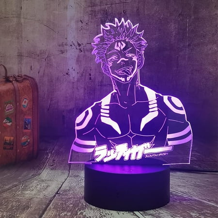 Anime Lamp Ryomen Sukuna Yuji Itadori 3D LED Lamp RGB Night Lights ...
