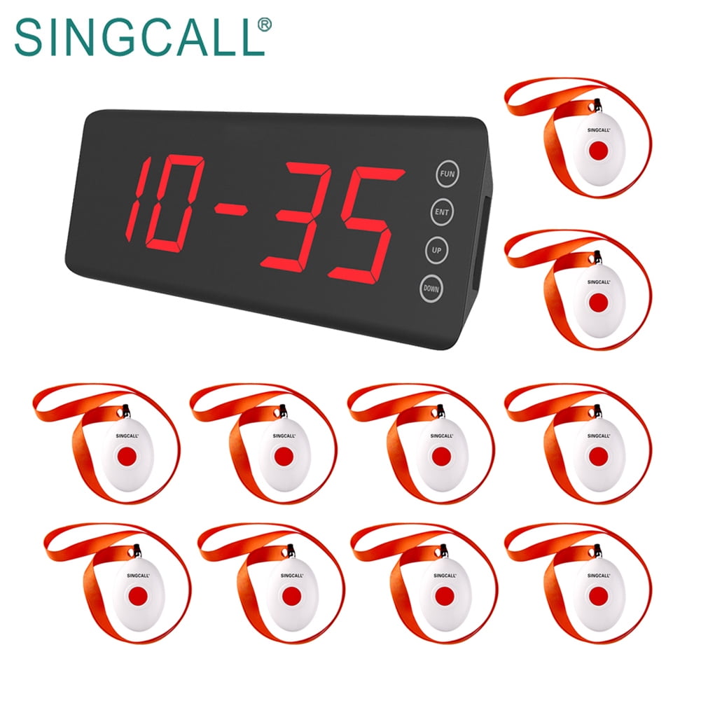 SINGCALL Restaurant Pager System, Call Bell for Elderly, Pack of 10 ...