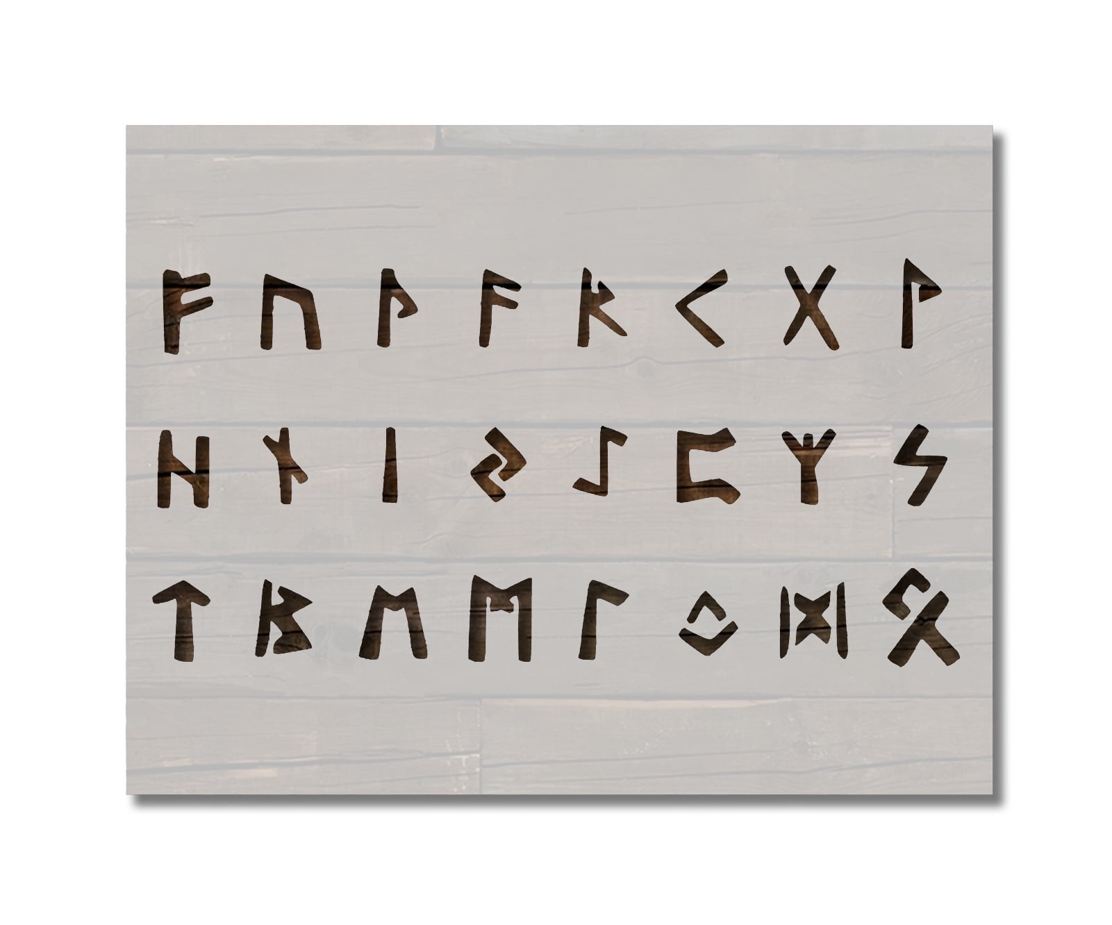 Viking Runes Norse Runic Alphabet Stencil Template Reusable 8.5 x 11 ...