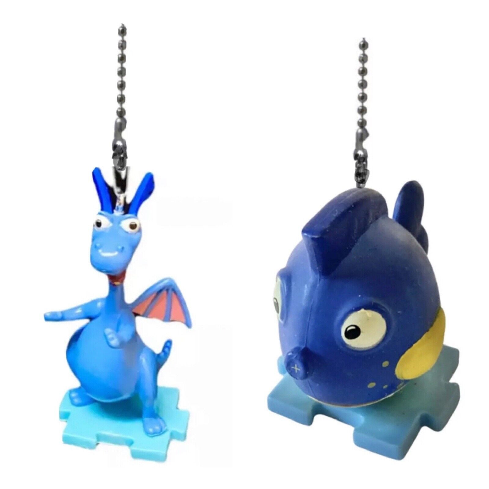 Squeakers Blue Fish & Stuffy Fan Lamp Pull Chain Figure Figurine Doc ...