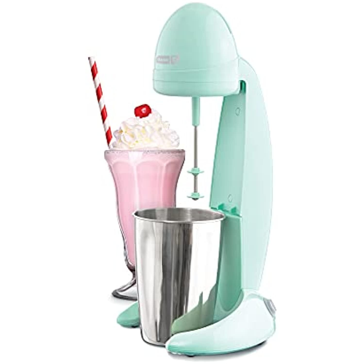 Dash Retro Stainless Steel Milkshake Maker for Malts, Soda Fountain ...