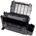 Large Dual-Layer Fishing Tackle Box Organizer With 2 Rod Holders And ...