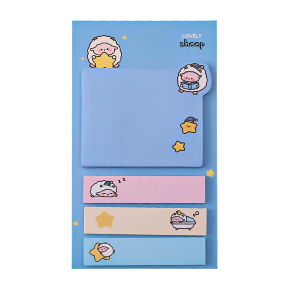 LUVCLS Notas adhesivas de dibujos animados, nota de estudiante, nota N ...