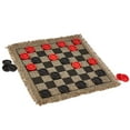 3-in-1 Mini Checkers Rug OIF8 + Classic & Mega Tic Tac Toe - Portable ...