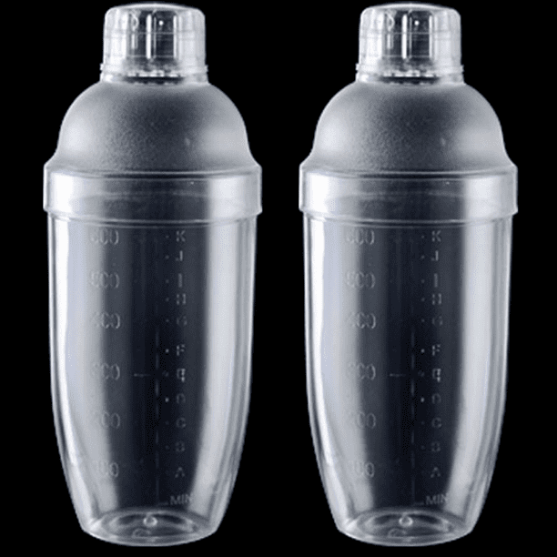 Plastic Shaker Cocktail Drink Mixer with Marks Clear Milk Tea Wine ...