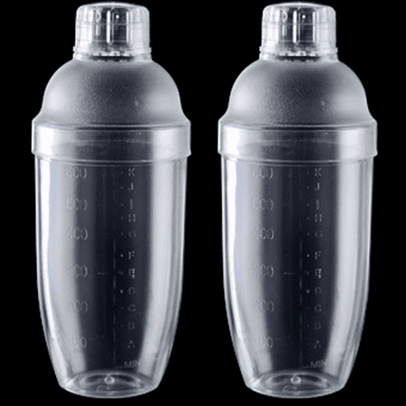Plastic Shaker Cocktail Drink Mixer with Marks Clear Milk Tea Wine ...