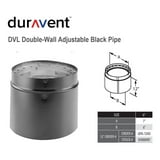 DuraVent DVL Adjustable Galvanized Steel Double Wall Pipe for Wood ...
