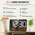 Digital Clock,11.5" Large LED Display Digital Wall Clock, Brightness Adjustable,with Day and ...