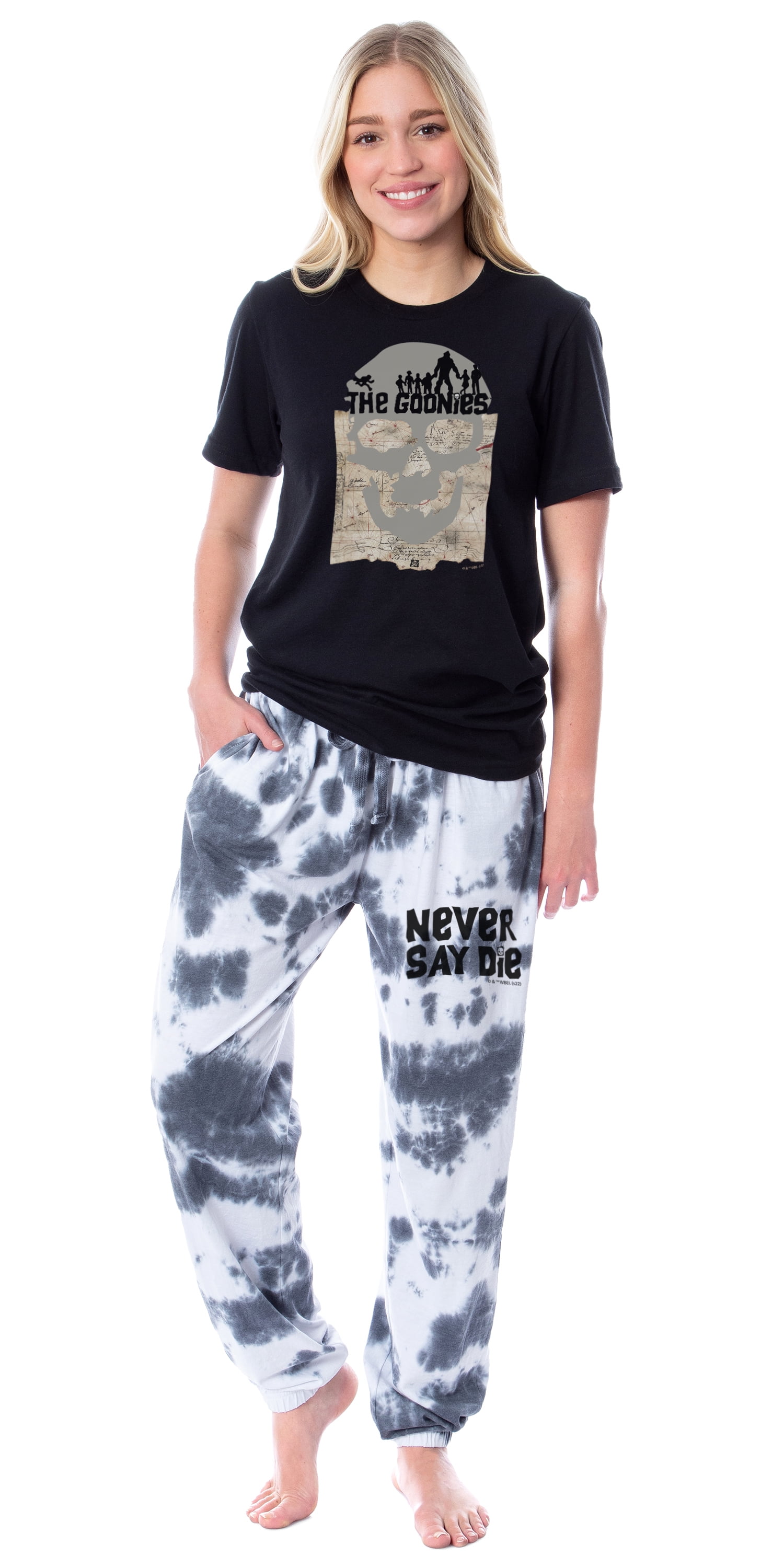 The Goonies Womens' Movie Skull Map Never Say Die Sleep Pajama Set ...