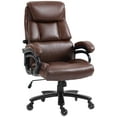 Vinsetto PU Leather Office Chair for Big and Tall, 400lb, Brown ...