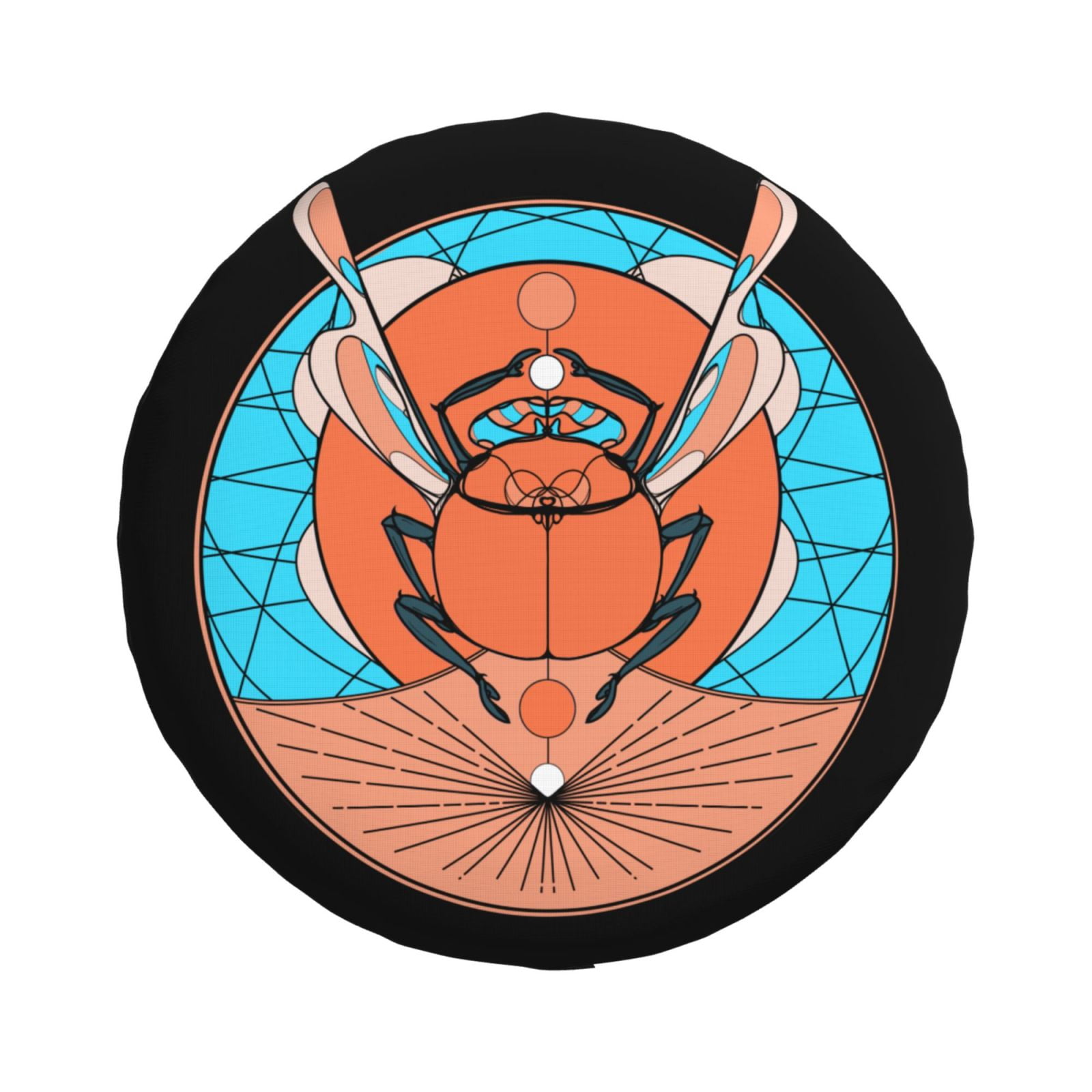 Waterproof Spare Wheel Cover, Scarab Pattern Adjustable Wheel Cover For ...