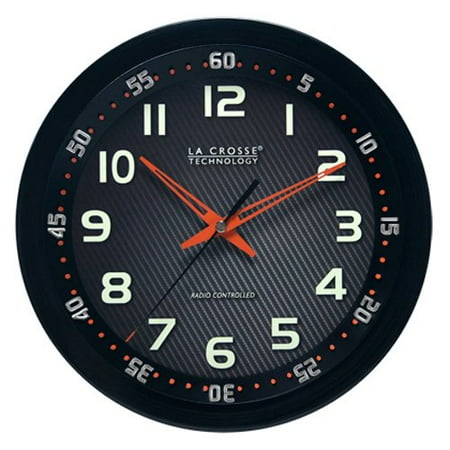 La Crosse Technology 10 Inch Atomic Wall Clock - Black - Walmart.com