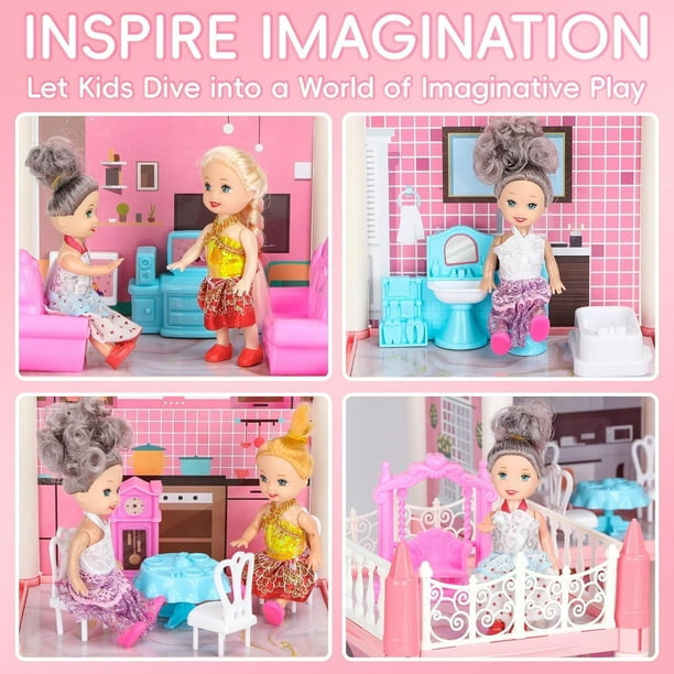 4 dolls for dollhouse store