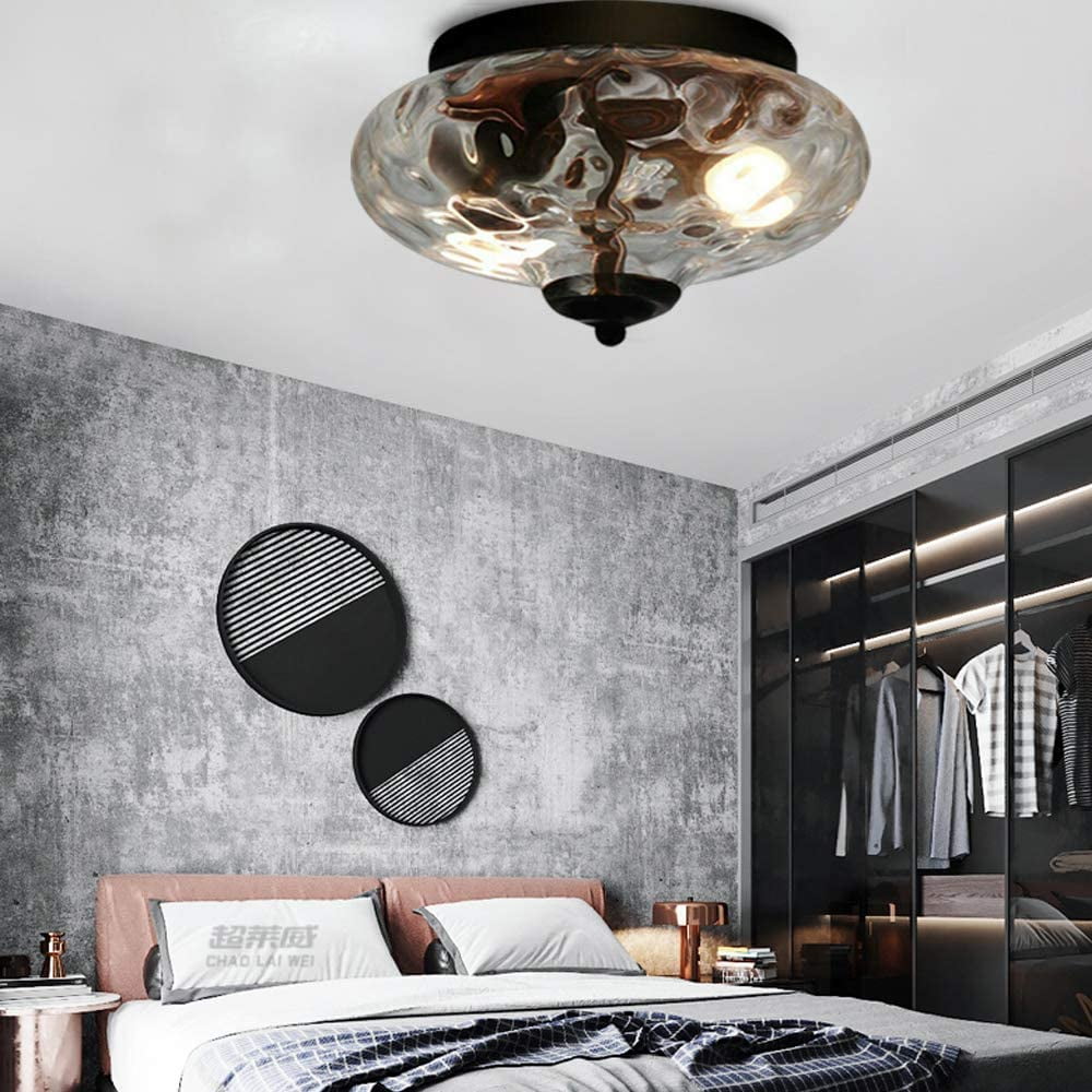 FETCOI Industrial Round Lamp Flush Mount Ceiling Light Farmhouse ... FETCOI Industrial Round Lamp Flush Mount Ceiling Light Farmhouse ...