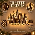 Vintage Lighted Woodland Metal Wall Decor, Rustic Cabin Log Forest Tree ...