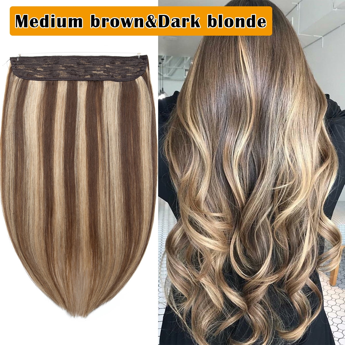 SEGO Thick Hidden Wire in Hair Extensions 100% Remy Human Hair ...