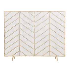 Best Choice Products 38x31in Single Panel Handcrafted Iron Chevron ...