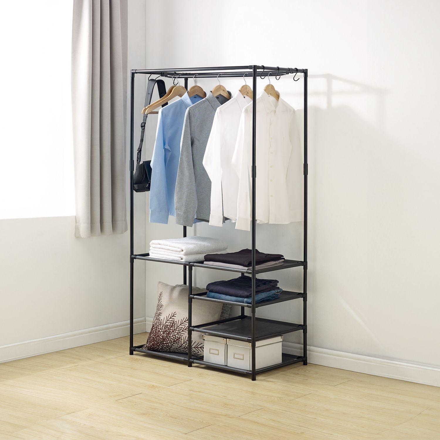 Click here for Mainstays 6 Shelf Closet Organizer With S-Hooks6 S... prices