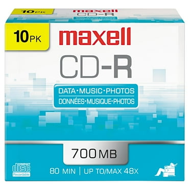 Blank CD CD-RW 12X 700MB 80 Min Recordable CD 10 Pack Storage Media in ...