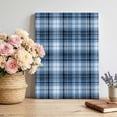 Blue Plaid Canvas Wall Art for Living Room, Rustic Farmhouse Poster ...