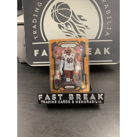 2023 Panini Prizm Jonathan Allen #298 Orange Prizm Short Print Hologram ...