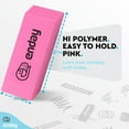 Enday Pencil Erasers Bulk Drawing Rubber Eraser Beveled Large Pink 24 ...