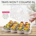 (12 Count x 12 Sets) Cupcake Containers with 144 Liners, Thick Plastic ...