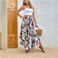 Bohemian style, unique print, A-line skirt, casual and versatile ...