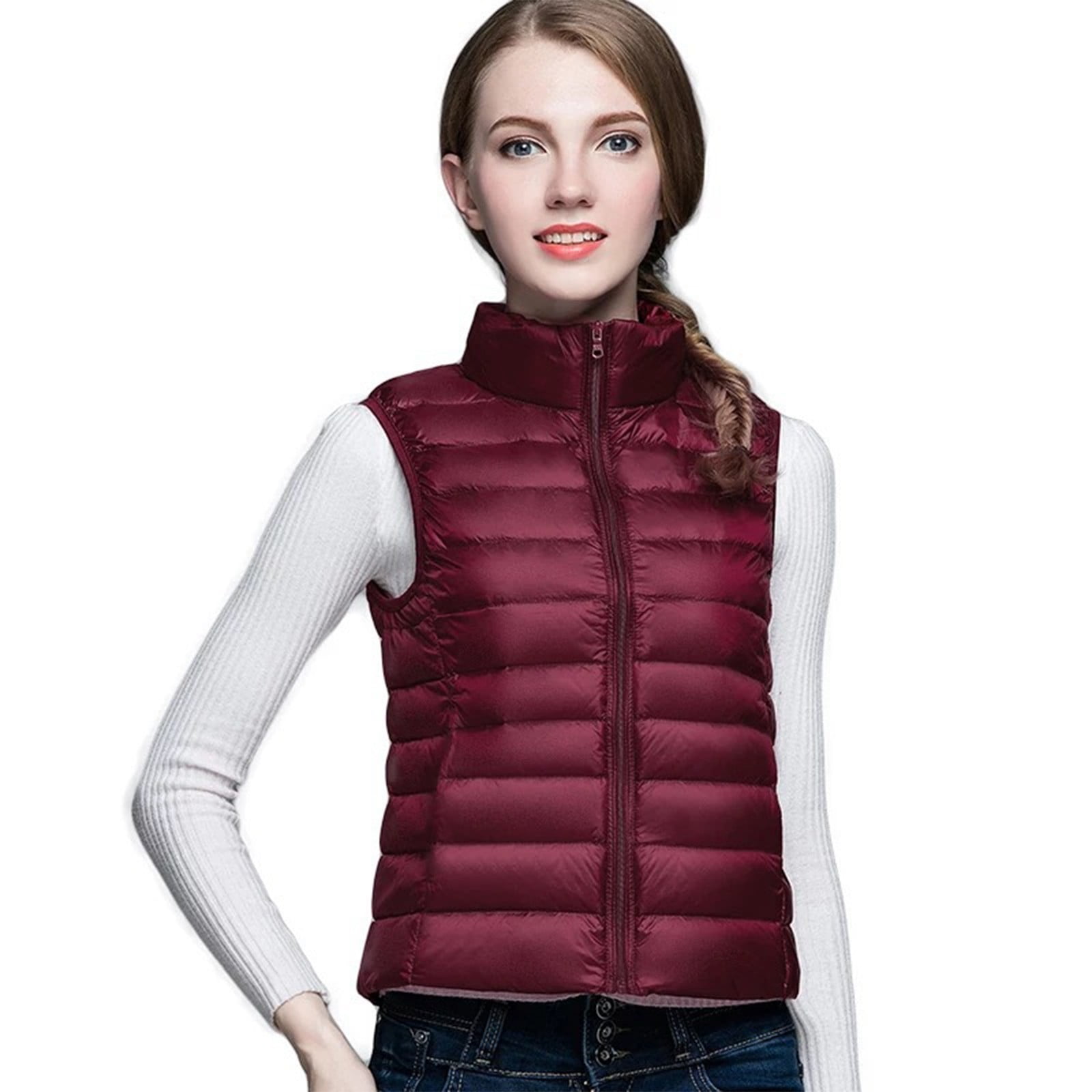 Click here for Wangmeiwg Womens Lightweight Down Vest Solid Color... prices