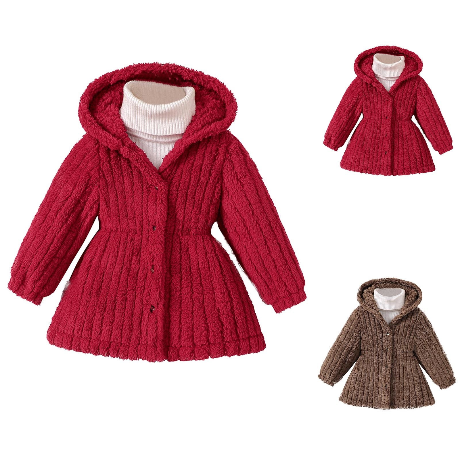 Click here for Byikun Childrens Hooded Warm Plush Jacket With Sty... prices