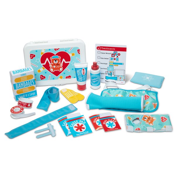 Melissa & Doug Get Well First Aid Kit Play Set – 25 Toy Pieces ...