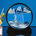 3D Moving Sand Art Picture Round Glass Deep Sea Sandscape Hourglass ...